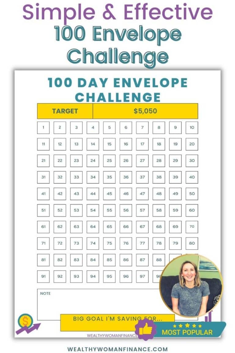 Free 100 Envelope Challenge Chart: How to Save $5000 in 3 months