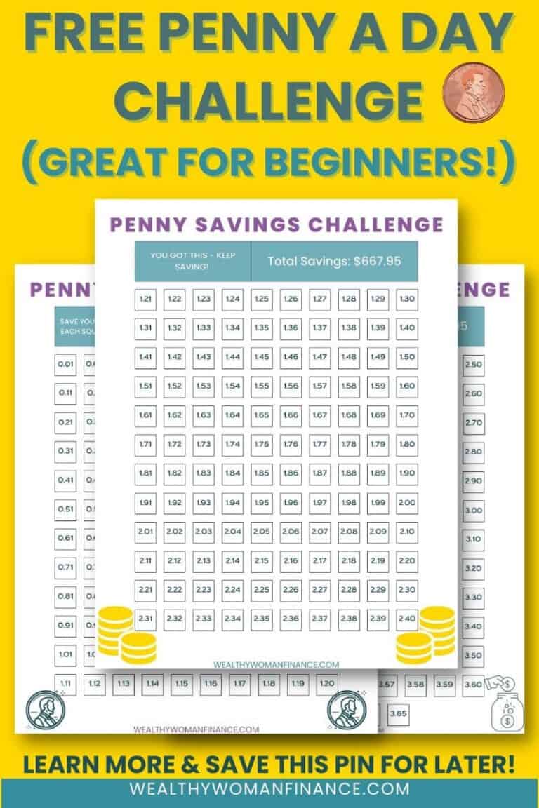 Free Penny Savings Challenge Printable To Save $600+
