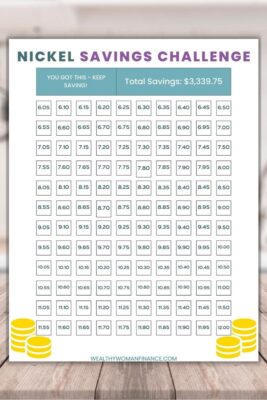 Free Nickel Savings Challenge Printable To Save Over $3000