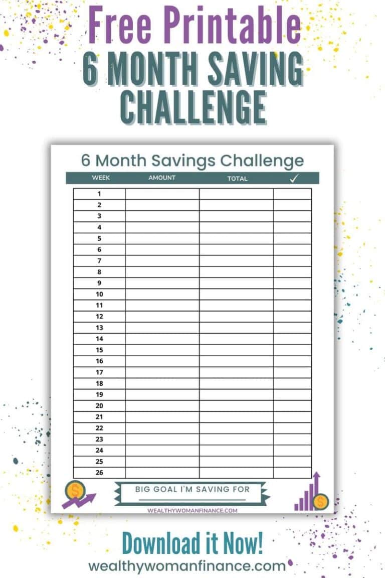 Free 6 Month Savings Challenge: Build $6,000+ in 2025 - Start Today ...
