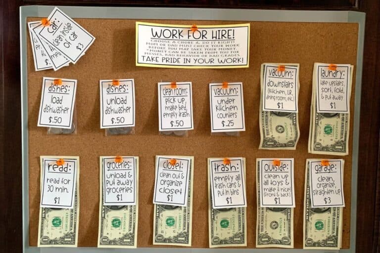 8 Easy Chores for Money Chart Ideas (+ Free Printables)