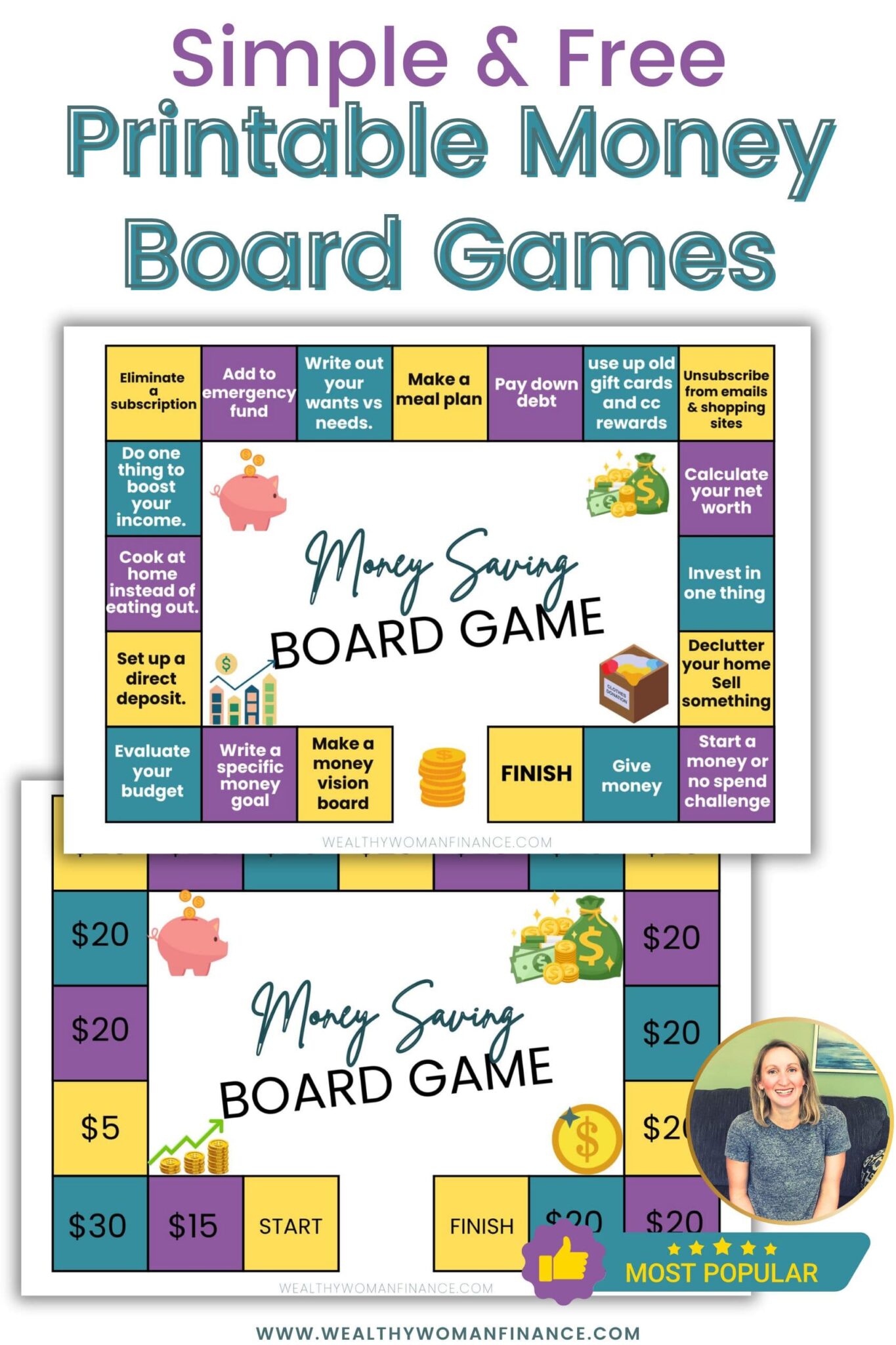 Free Money Board Game Printable to Level Up Your Finances - Wealthy ...
